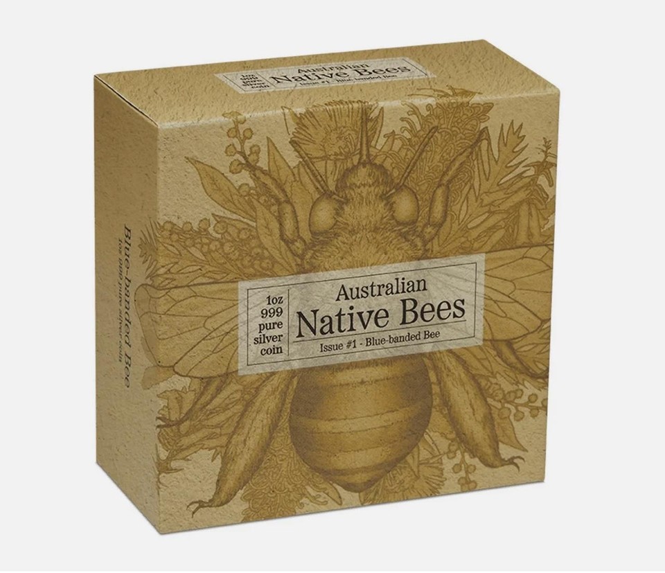 2025 Niue Australian Native Bees Blue Banded Bee 1 oz Silver Proof ...