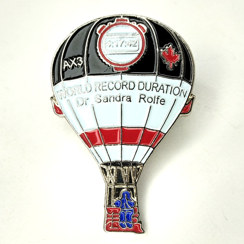 Dr. Sandra Rolfe AX3 Duration World Record Holder Hot Air Balloon Lapel ...