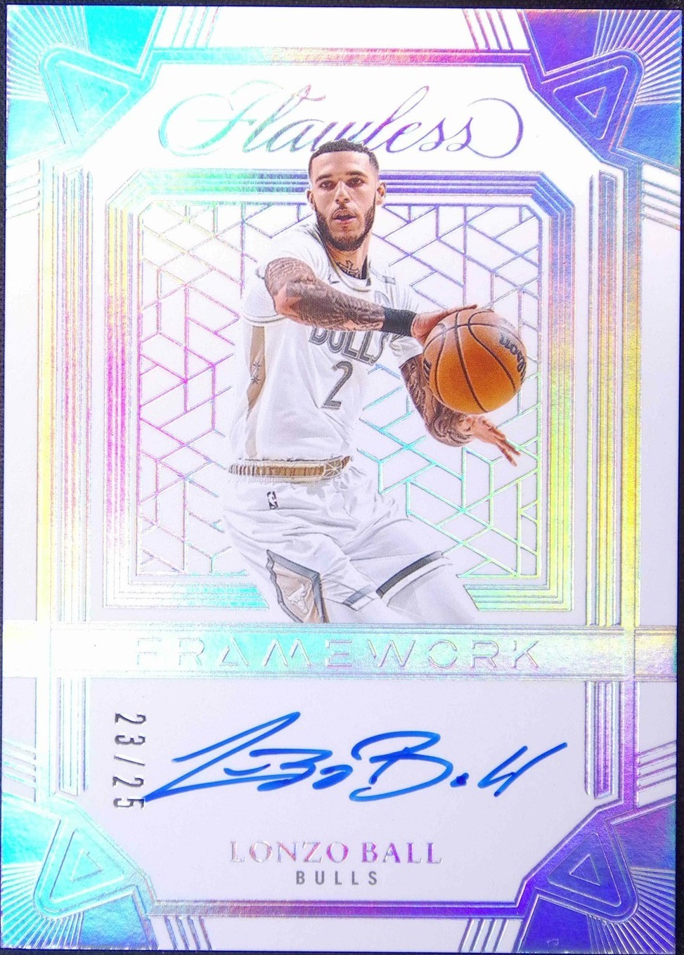 2024-25 Panini Flawless - Framework Signatures Lonzo Ball #FRM-LBA /25 ...