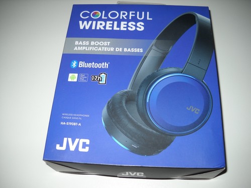 JVC Bluetooth Wireless Colorful Lightweight Blue Headphones NEW in box ...