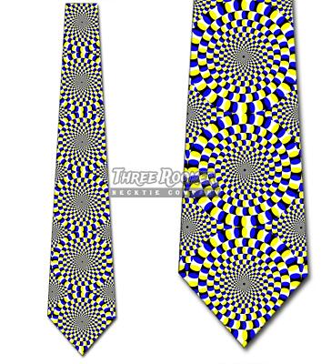 Hypnotic Ties Mens Optical Illusion Necktie Fun Tie | eBay