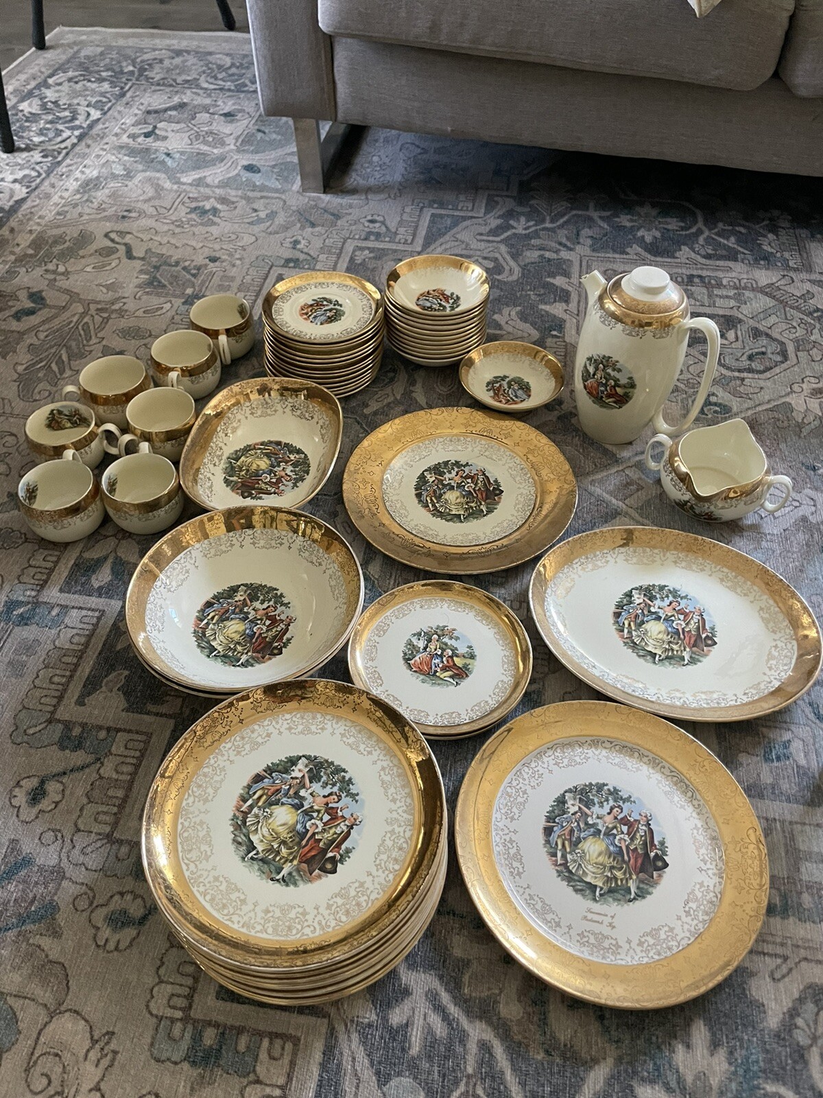 LOT OF 50+ VINTAGE CREST-O-GOLD 22k SABIN antique China Plates Etc | eBay