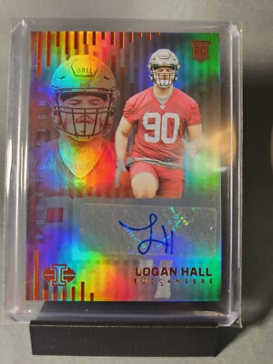 2022 Panini Illusions Logan Hall Rookie Signs Auto RC!! Tampa Bay ...