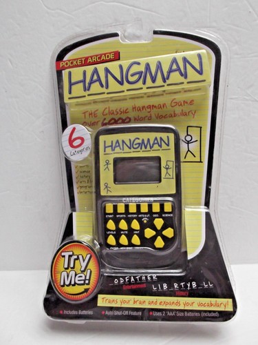 New Sealed Pocket Arcade Electronic Hangman Game 6 Categories | eBay