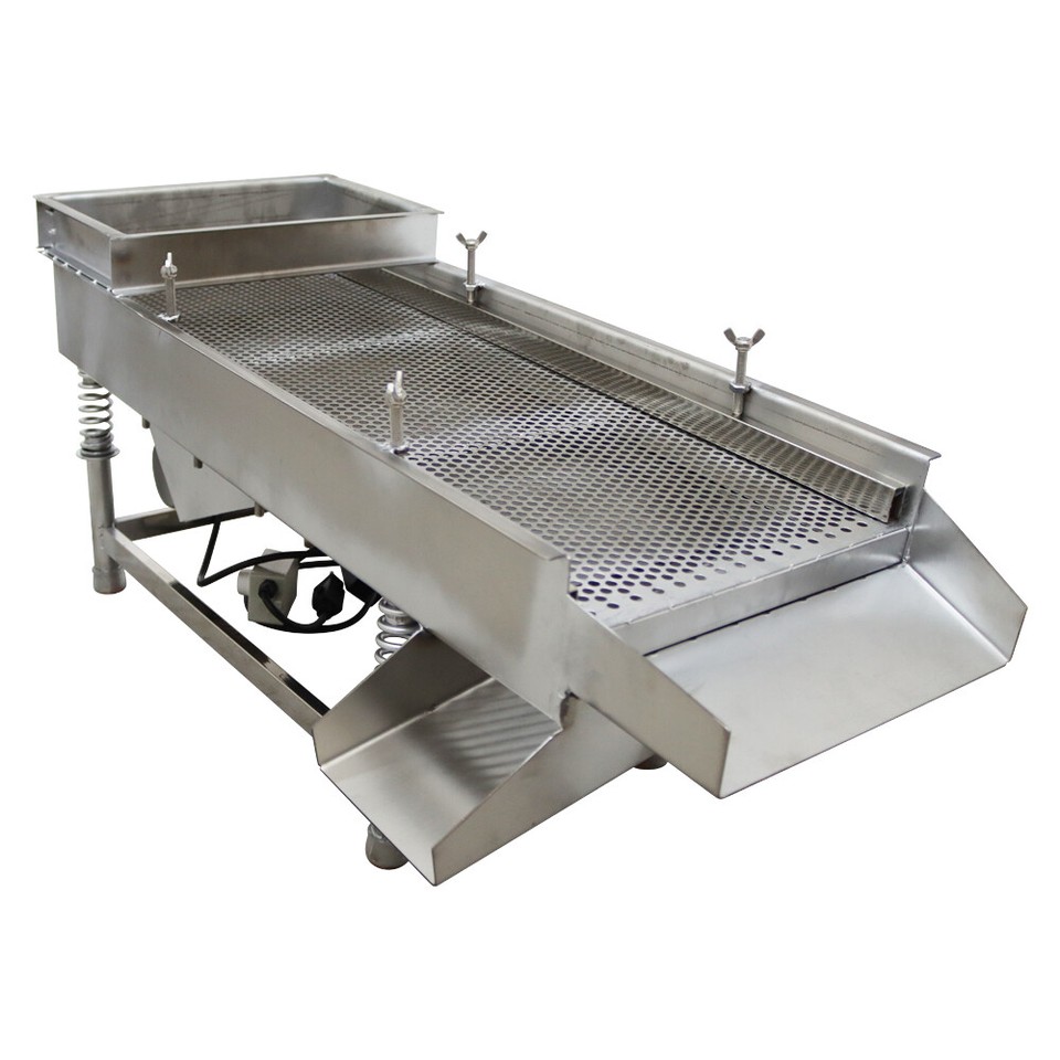 Electric Shaker Stainless Steel Linear Vibrating Screen Sifter with 7mm ...