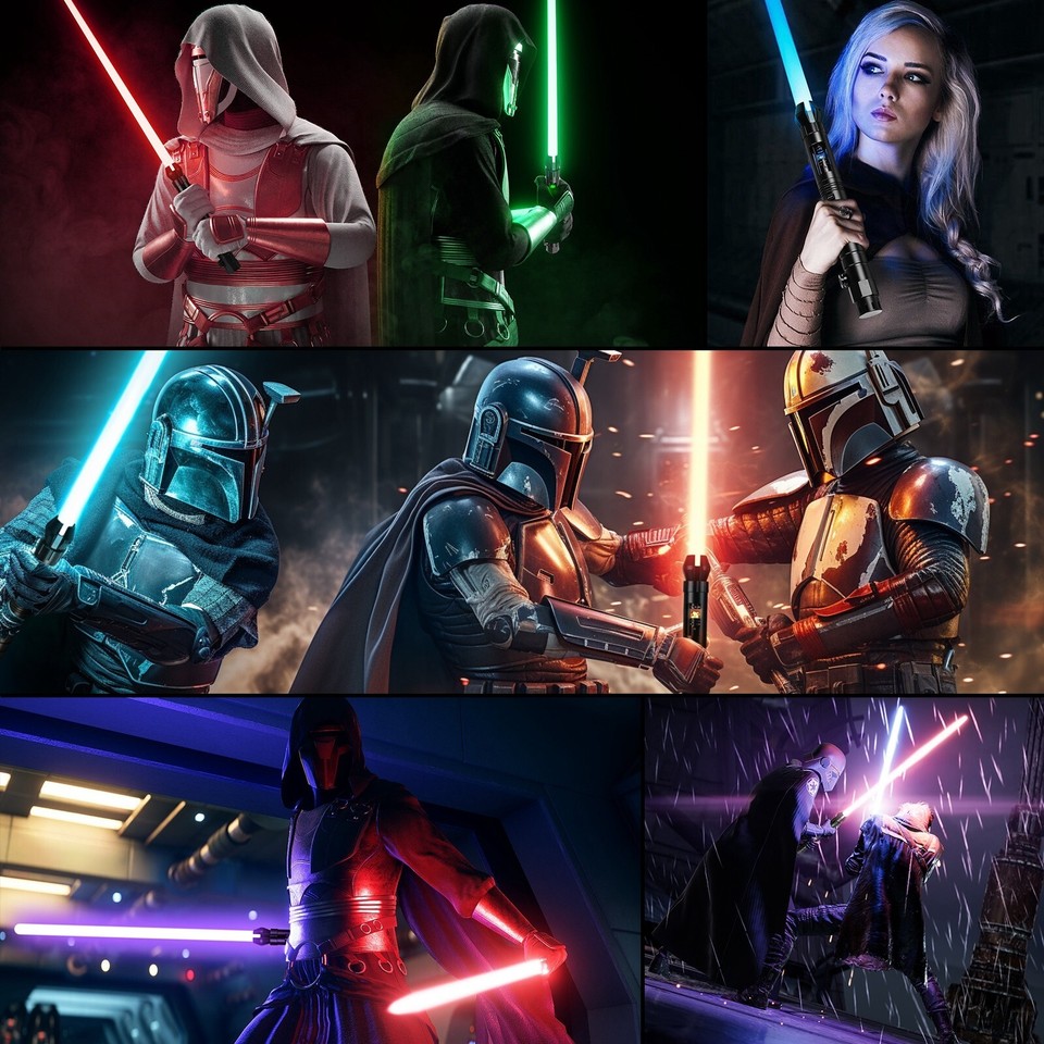 Lightsaber Cosplay Heavy Dueling RGB 3.0 Light Saber Smooth Swing Star ...