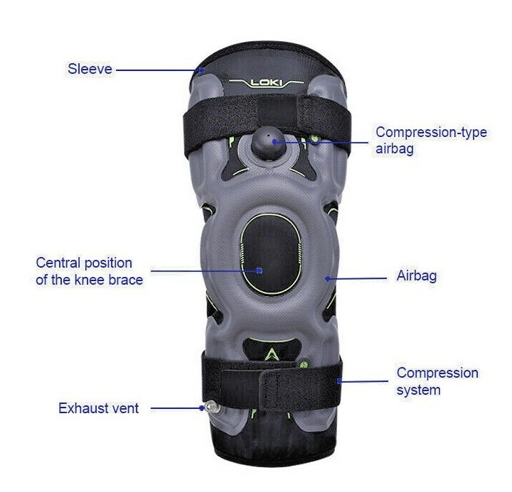 2 Loki AIRPLUS Inflatable Knee Pain Support Braces Compression Sleeves ...