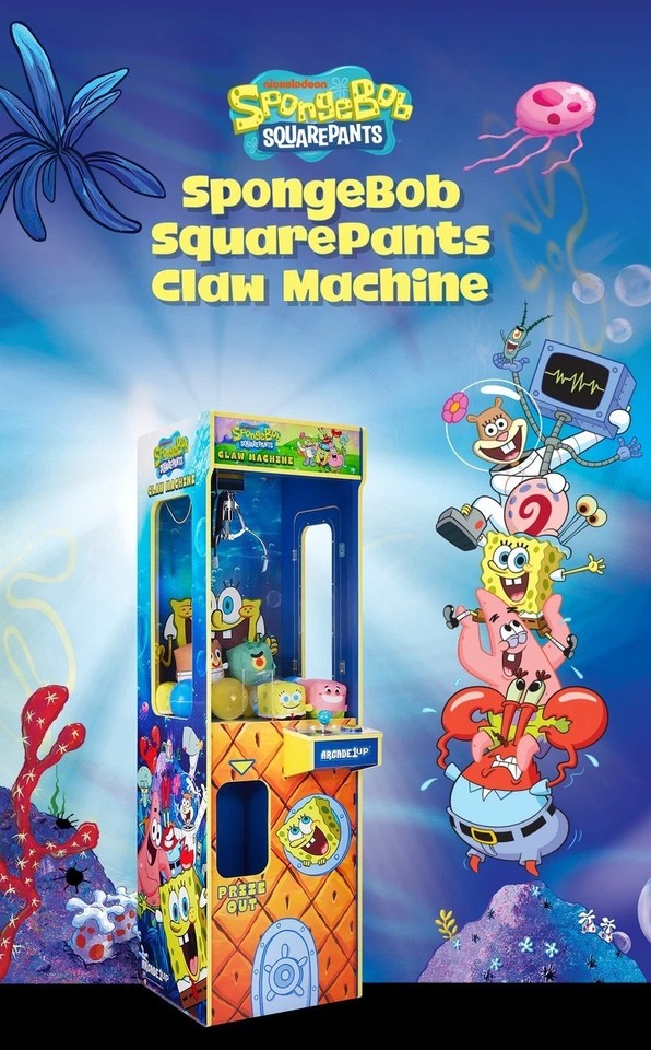 NEW SpongeBob SquarePants Claw Machine Full Size Game with Plush ...