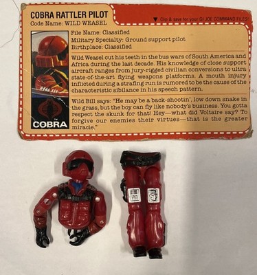 Hasbro 1984 GI Joe Rattler Pilot Wild Weasel Figure. ( T 15 ) | eBay