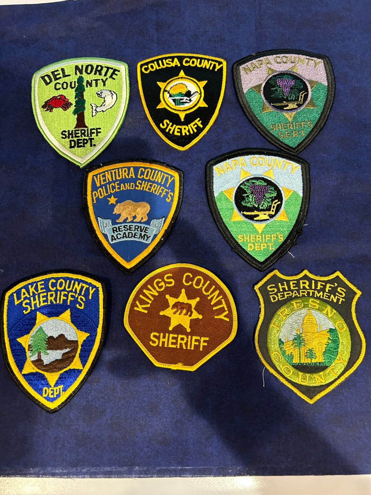 8 Older Patches, (2) Napa, Colusa and Del Norte County, California | eBay