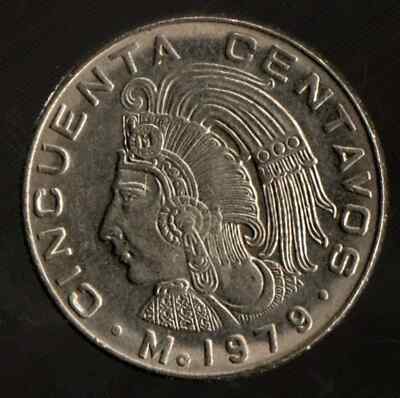 King Cuauhtemoc, Aztec ruler of Tenochtitlan coin MEXICO 50 centavos | eBay