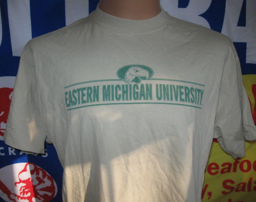 EASTERN MICHIGAN University Eagles vintage T Shirt Men's XL Dubwear ...