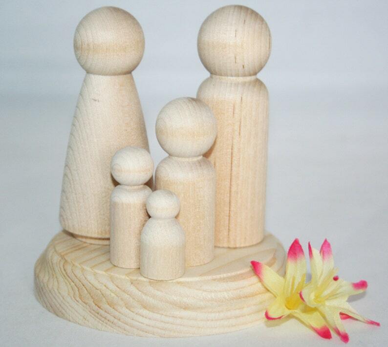 100- 2-3/8" Wooden Little Boy or Dad Bulk Quantity Discount- Peg Doll ...