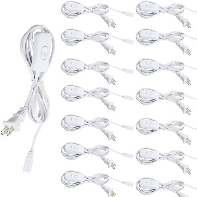 4~20PCS 6FT US Plug Power Cord Cable wire plugin for t8 LED Tube Light ...