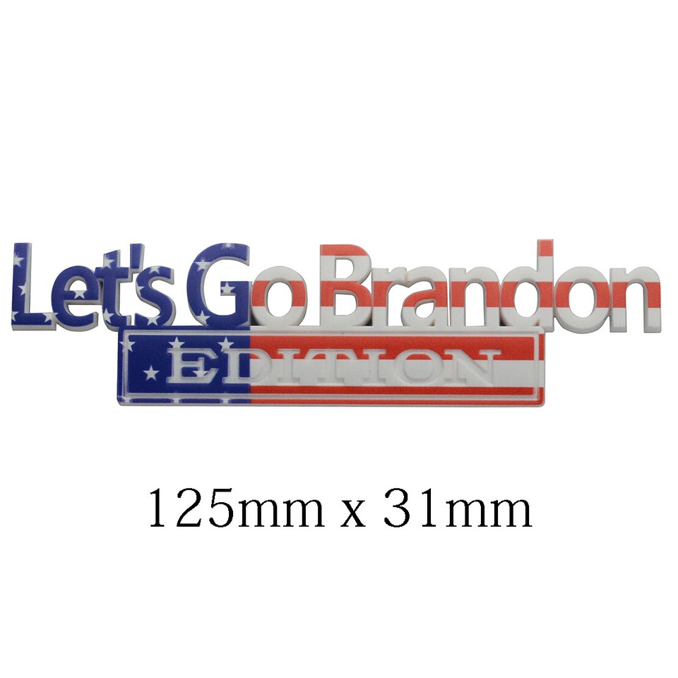 1Pc Let's Go Brandon FJB Edition Emblem Badge for Car Truck SUV Red USA ...