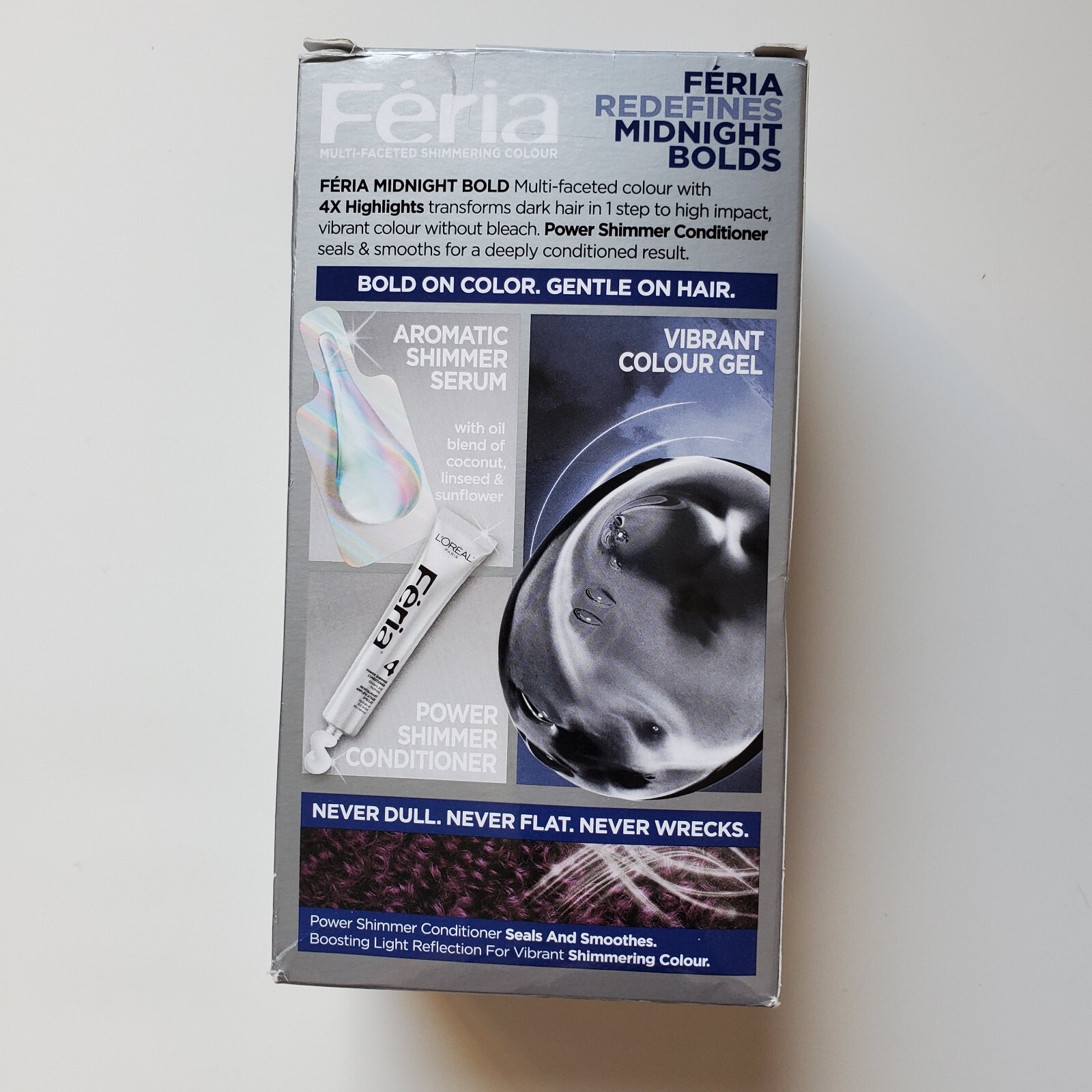 L'Oreal Feria Midnight Bolds Permanent Hair Color M26 Violet Eclipse ...