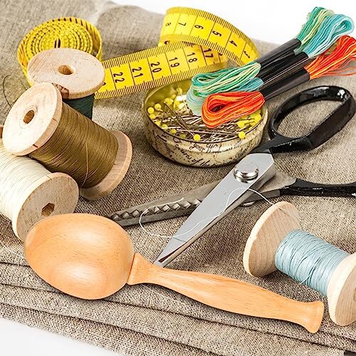 Sock Darning Kit Wood Darning Mushroom Darning Needle Thread for Adul ...