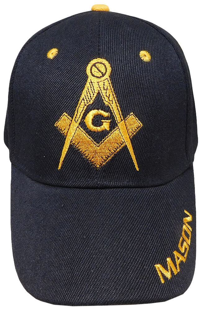 Black Embroidered Adjustable Hat Mason Masonic Lodge Baseball Cap | eBay