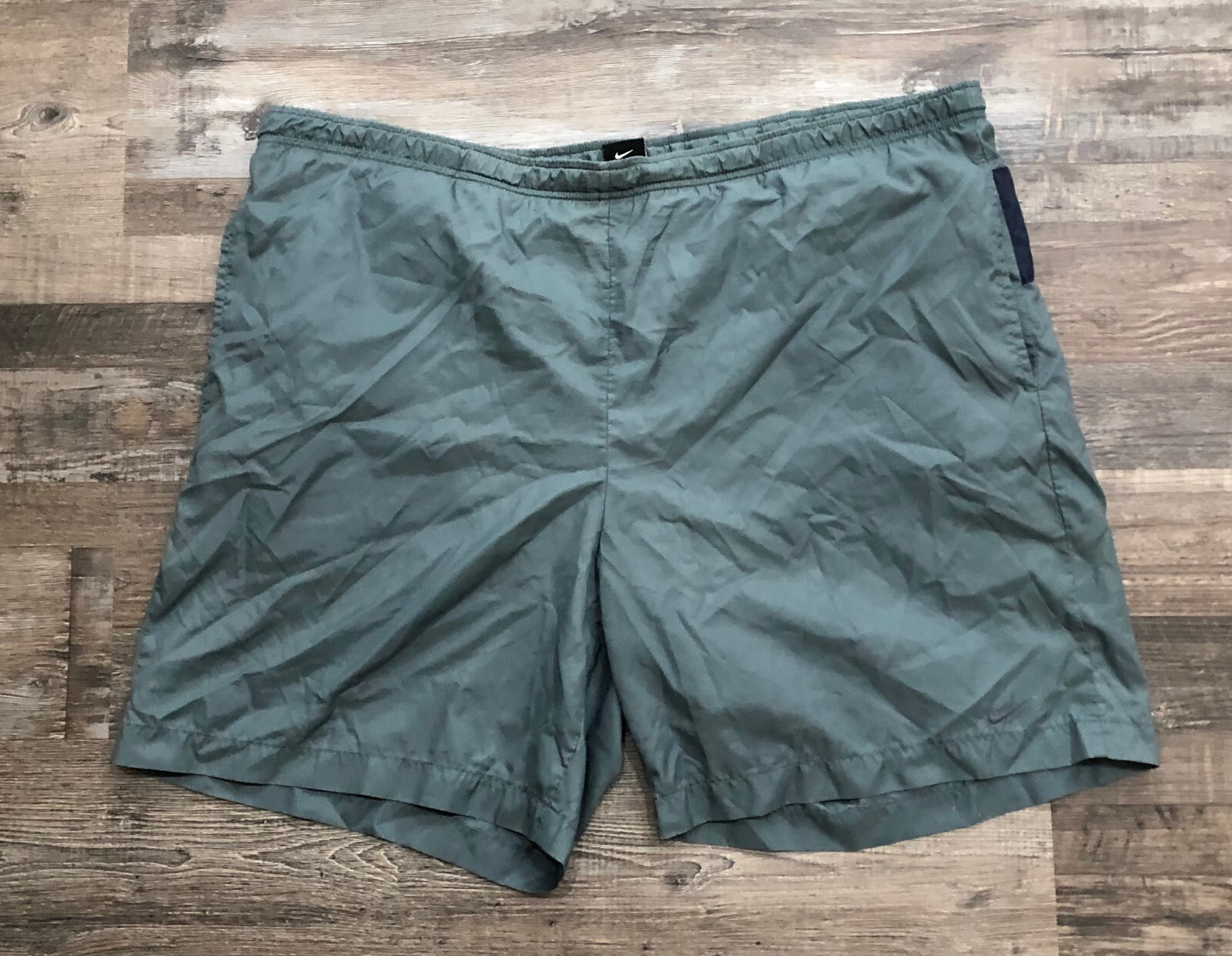 Nike Mens Size 2XL Green Lined Netted Briefed Swim Trunks Shorts with ...