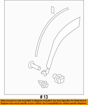 75061-78011 Toyota Moulding, rear door, outside upper rear rh ...