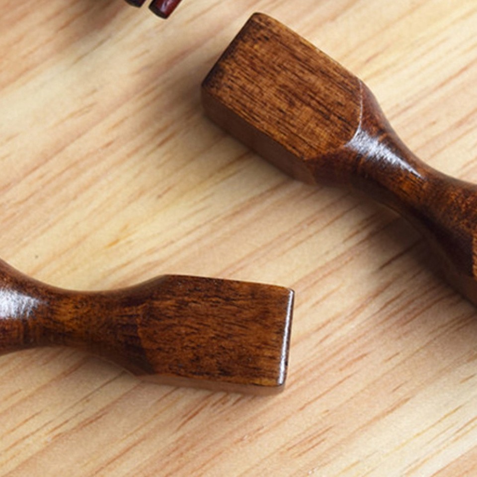 5pcs Japanese Style Creative Dumbbell-shaped Wooden Chopsticks Rest ...