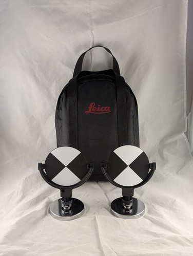 Set of 2 Leica HDS GZT21 Black & White Targets, Stub Adapters & Magnets ...