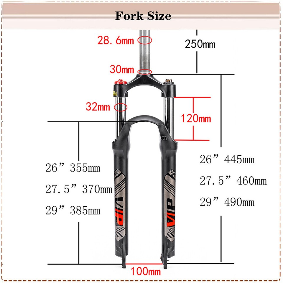 26/27.5/29" MTB Suspension Fork 1-1/8" Disc Brake Mountain Bike Forks ...