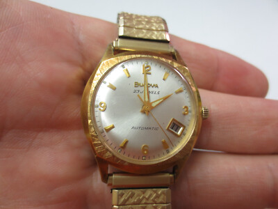 Vintage Bulova 23 Jewels N2 Automatic Men's Watch 10KT RGP w/ Speidel ...