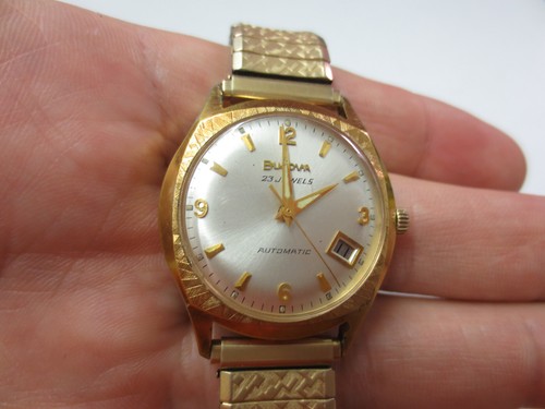 Vintage Bulova 23 Jewels N2 Automatic Men's Watch 10KT RGP w/ Speidel ...