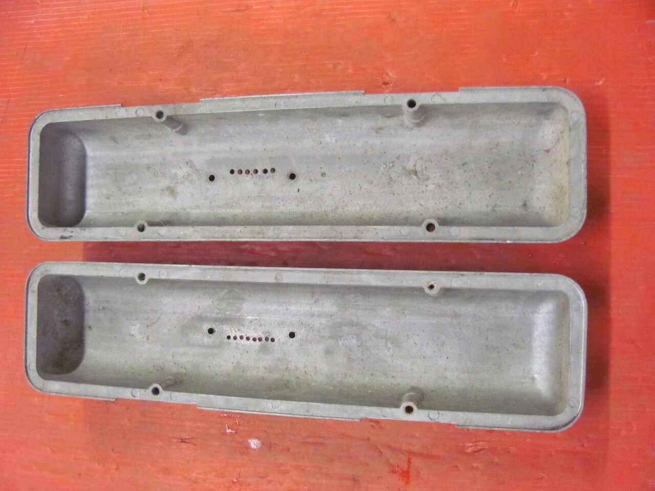 Corvette Aluminum Script Valve Covers 283 Gasser Modified READ PAIR 59 ...