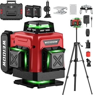 Laser Level 360 Self Leveling with Tripod with 2x4800mAh Batteries ...