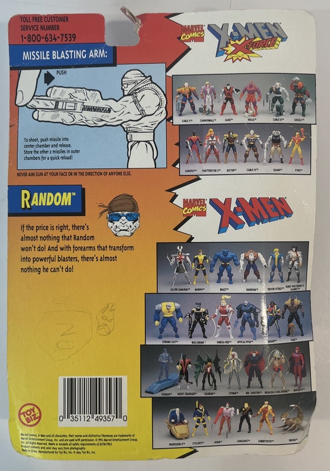 ToyBiz Marvel X-Men Random 1994 5" Vintage Action Figure New Sealed ...