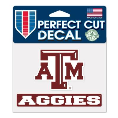Texas A&M Aggies 4"x5" Perfect Cut Car Decal [NEW] NCAA Auto Sticker ...