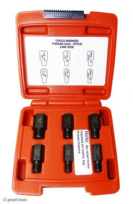 AUTOMOTIVE BRAKE LINE RE-THREADER KIT – male & female threads – tool ...