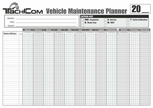 Any Year HGV PSV Vehicle Maintenance Wall Forward Planner-Free Delivery ...