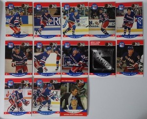 1990-91 Pro Set Series 2 New York Rangers Team Set of 13 Hockey Cards ...