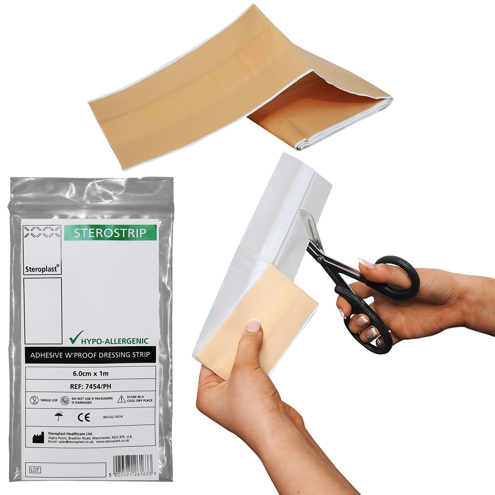 Steroplast Hypo-Allergenic Sterostrip Washproof First Aid Plaster Strip ...