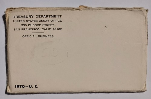 1970 US Mint Set Uncirculated Includes 1970 D Kennedy 40% Silver Half ...