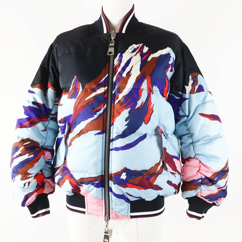 EMILIO PUCCI Unused Reversible Bomber Down Jacket All-over Pattern ...