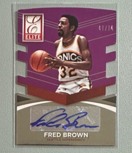 FRED BROWN 2014-15 Donruss Elite Status Signatures Purple Autograph 47/ ...