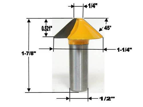 2 pc 1/2" SH Window grill Muntin/Mullion Cutter Router Bit Set sct-888 ...
