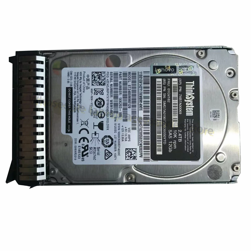 01GV182 Lenovo 7XB7A00069 ThinkSystem 2.5" 2.4TB 10K SAS 12Gb 512e Hard ...