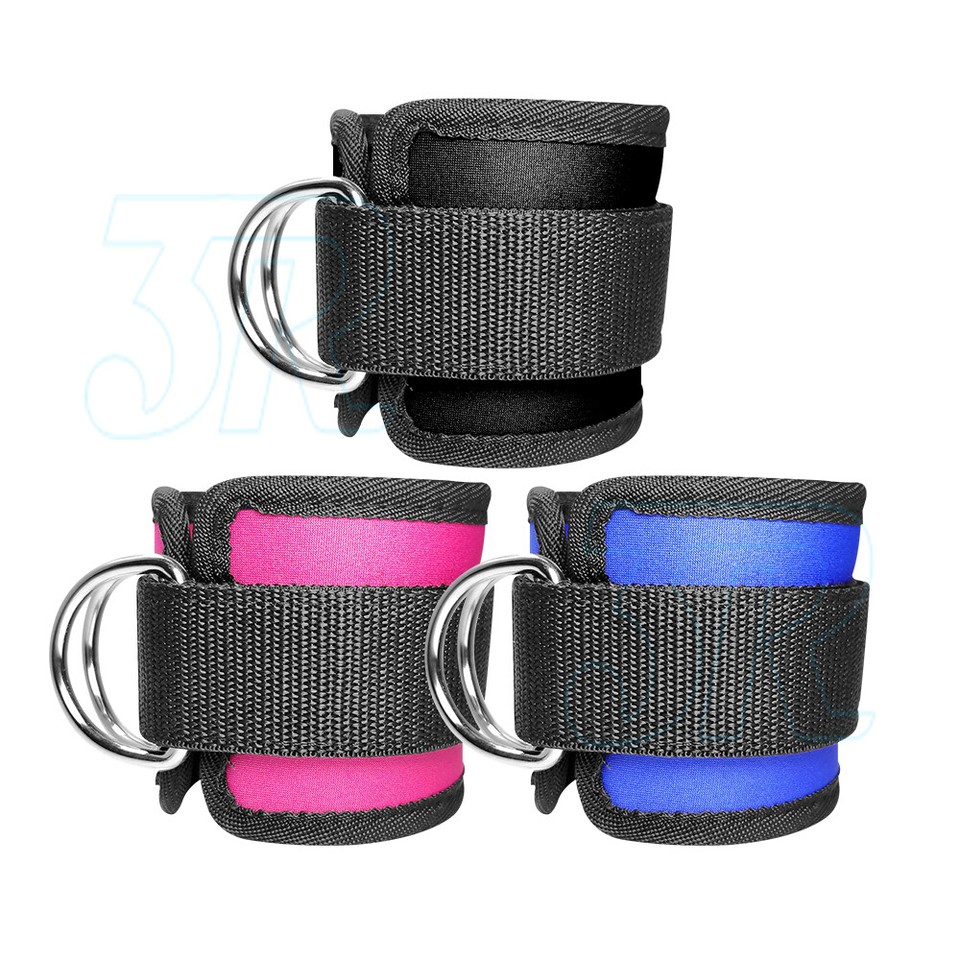Ankle Strap D-Ring Gym Leg Wrap Weight Lifting Ankle Pulley Cable ...