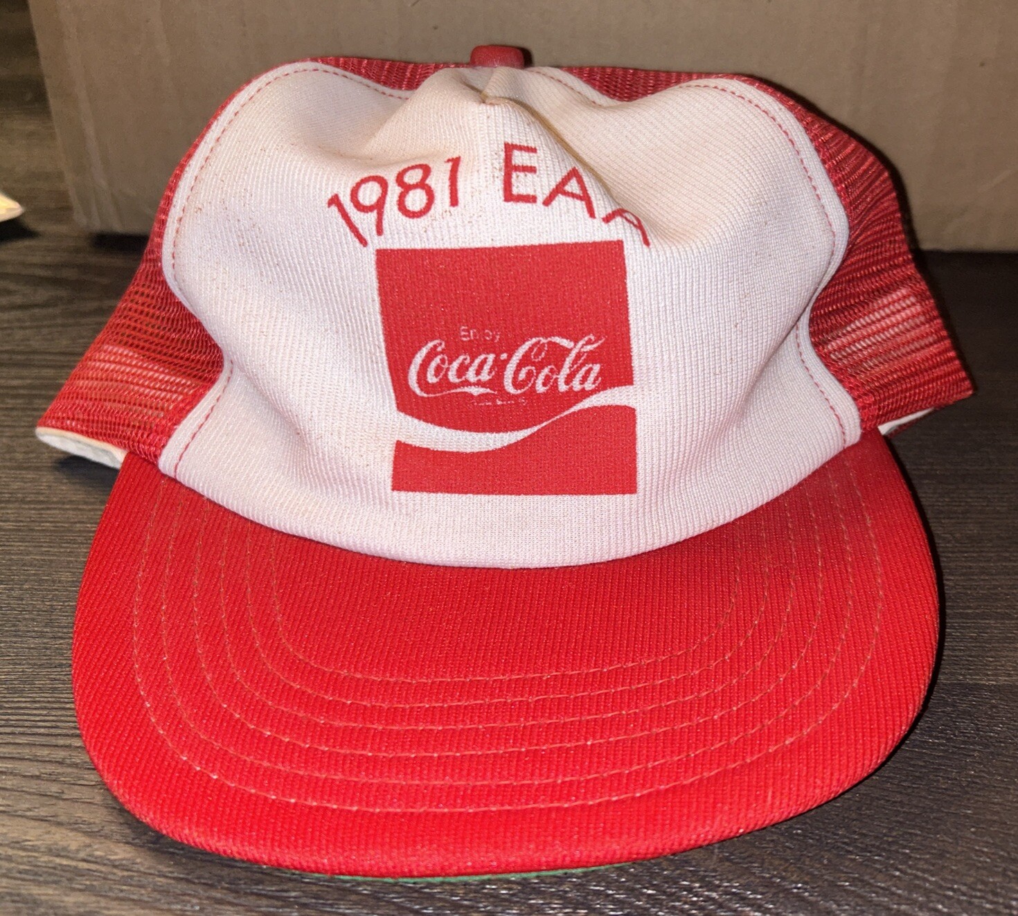 Vintage 1981 EAA Coca-Cola Mesh Trucker SnapBack Hat … - Gem