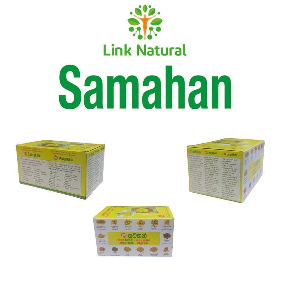SAMAHAN 30 Sachets Ayurvedic Natural Ceylon Herbal Tea remedy for Cough ...
