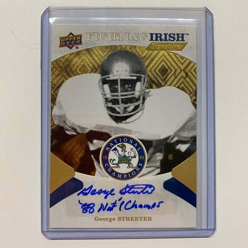 George Streeter UD 2017 Notre Dame 1988 "88 Nat'l Champs" Inscription ...