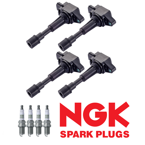 4 Ignition Coil & 4 NGK Platinum Spark Plug Fit 2001-2014 Mazda 2 L4 1 ...
