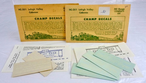 CHAMP HO SCALE HC-201 LEHIGH VALLEY CABOOSE DECAL 2-PACK | eBay