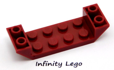 10 LEGO Dark Red Slope 2 x 6 Double Inverted with Open Center (22889 ...