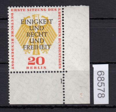 Berlin 1957, Mich.-No.: 175 ** FN 1 Corner Edge Form Number | eBay